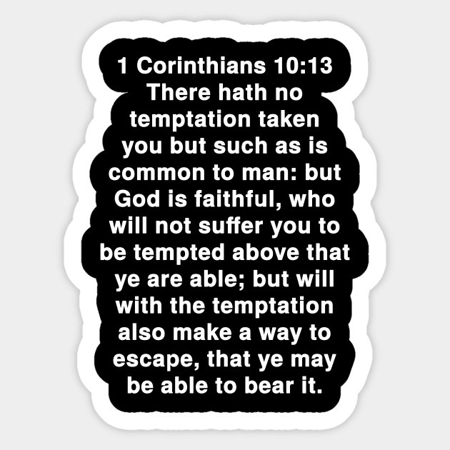 1 Corinthians 10 13 King James Version Kjv Bible Verse Typography 1